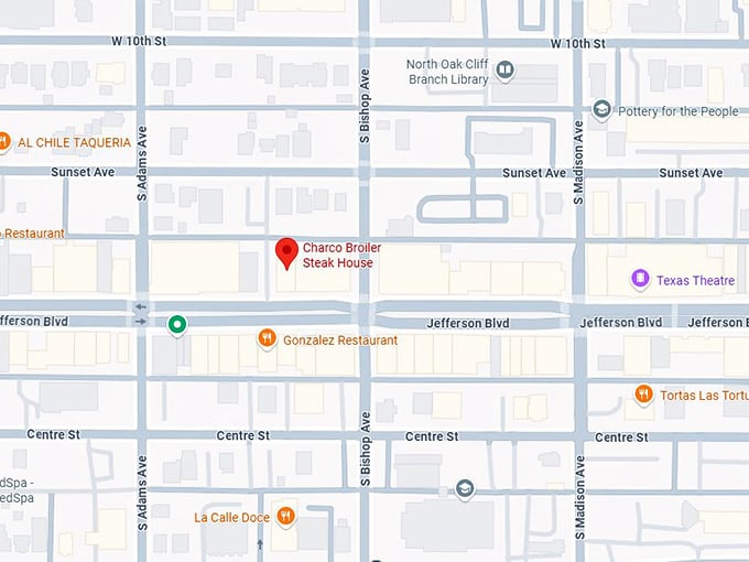 16. charco broiler steak house map