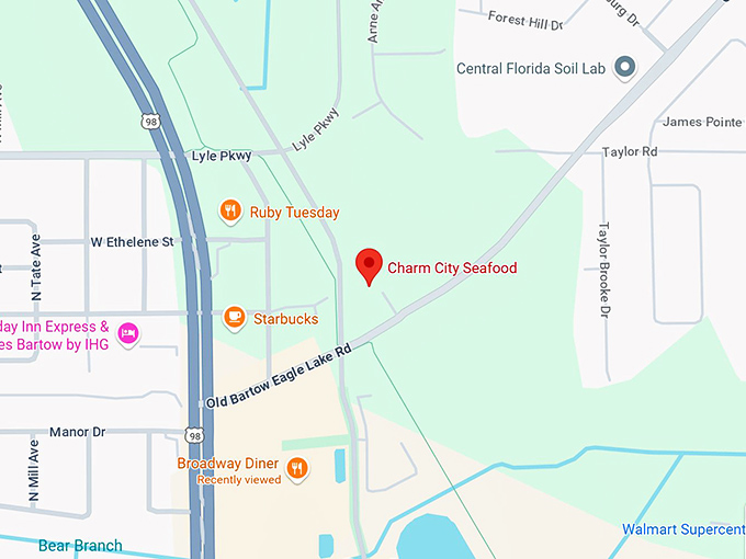 16. charm city seafood map