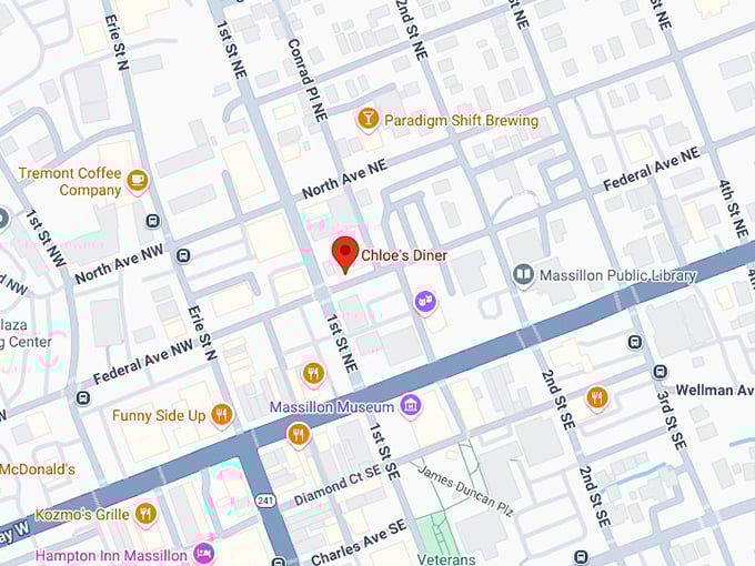 16. chloe’s diner map