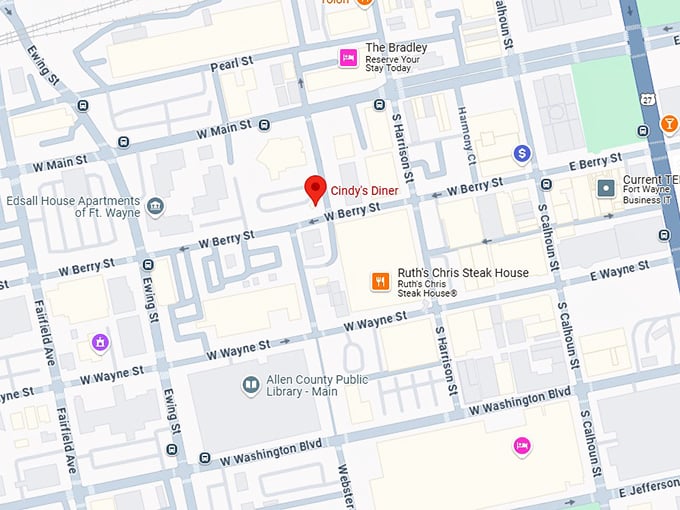 16. cindy’s diner map