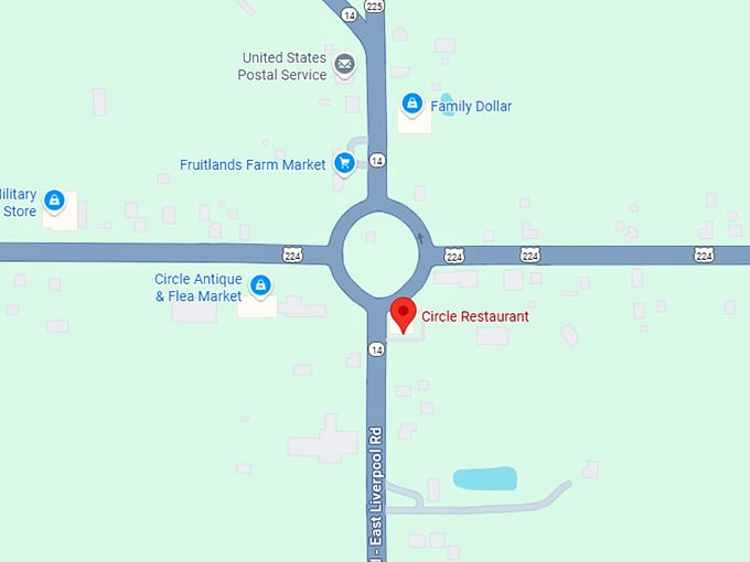 16. circle restaurant map
