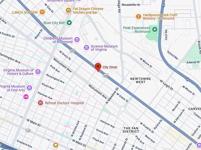 16. city diner map