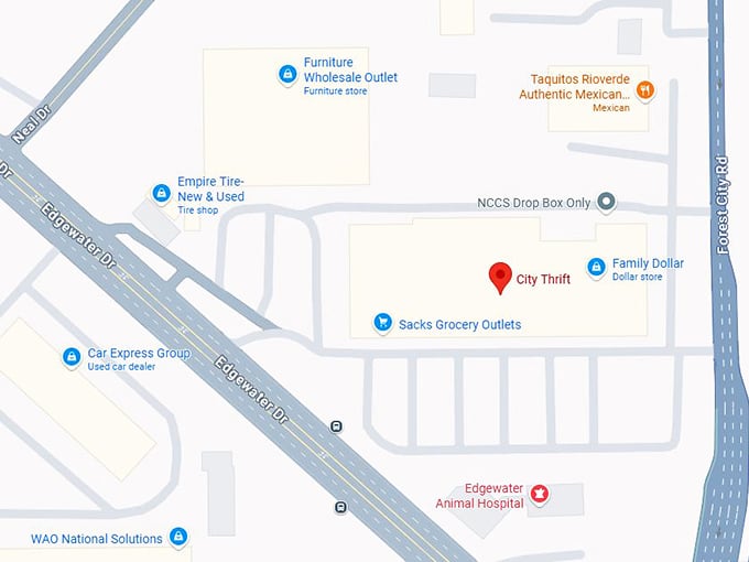 16. city thrift map