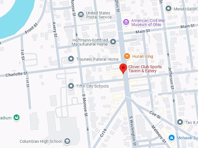 16. clover club sports tavern & eatery map