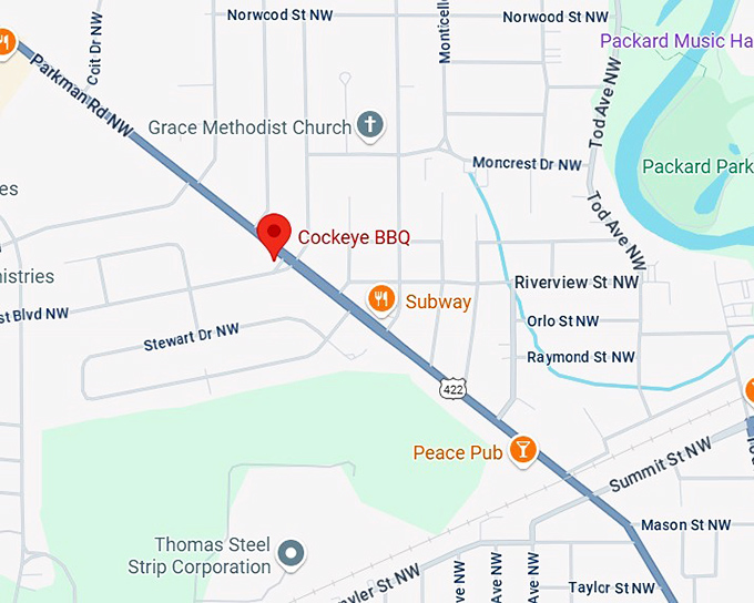 16. cockeye bbq map