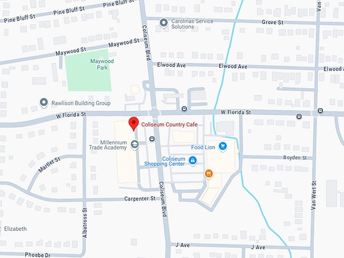 16. coliseum country cafe map