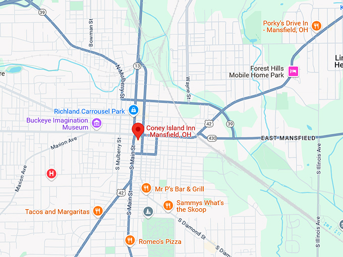 16. coney island inn mansfield, oh map