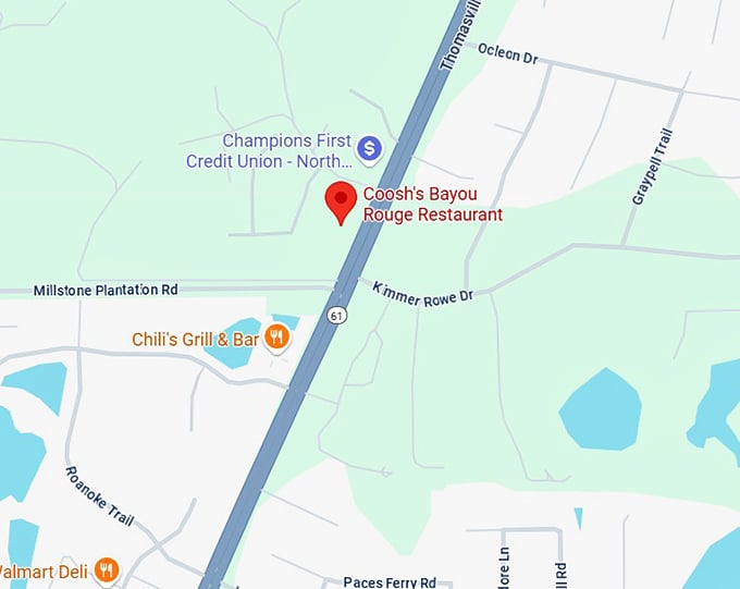 16. coosh's bayou rouge restaurant map