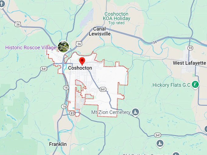 16. coshocton map