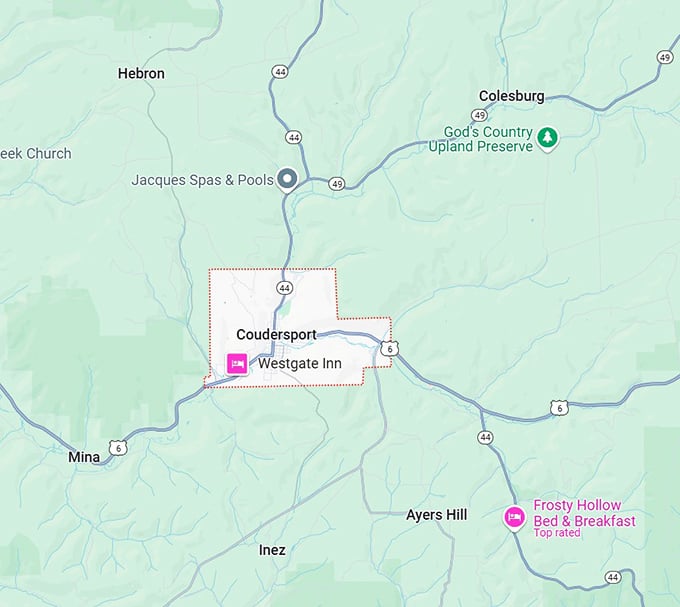 16. coudersport map