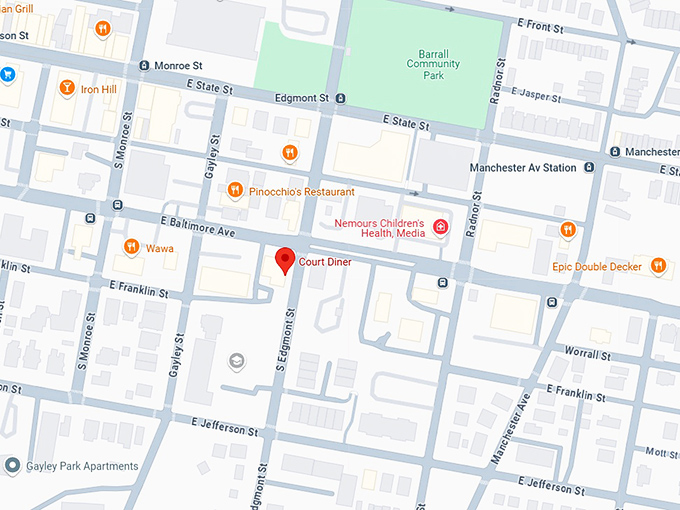 16. court diner map