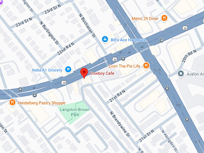 16. cowboy cafe map