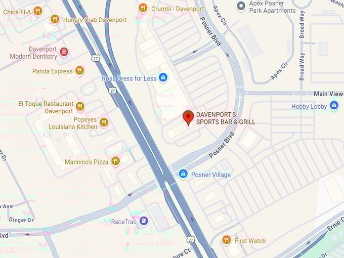 16. davenport's sports bar & grill map