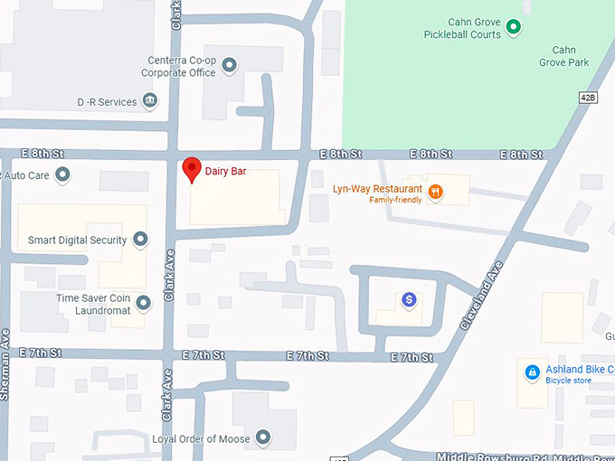 16. dairy bar map