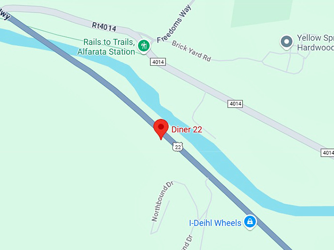 16. diner 22 map