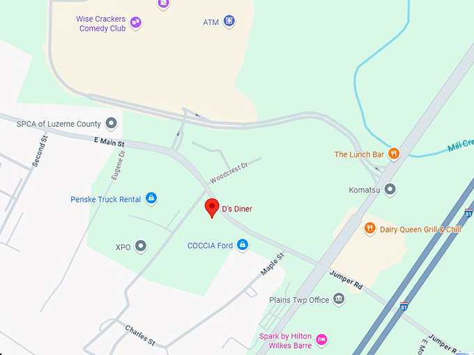 16. d's diner map