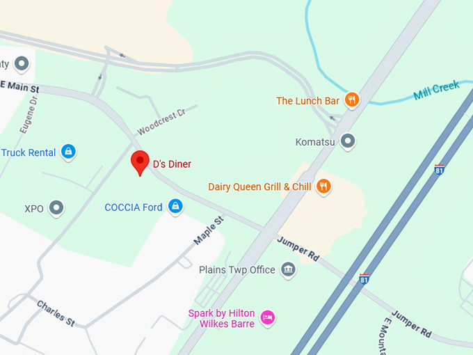 16. d's diner map