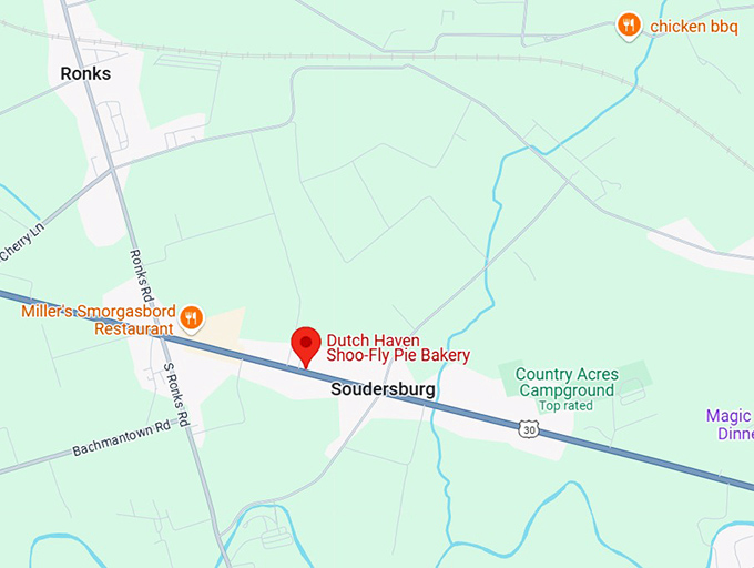 16. dutch haven shoo fly pie bakery map