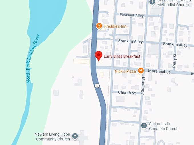 16. early birds breakfast map