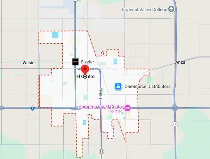 16. el centro, ca map
