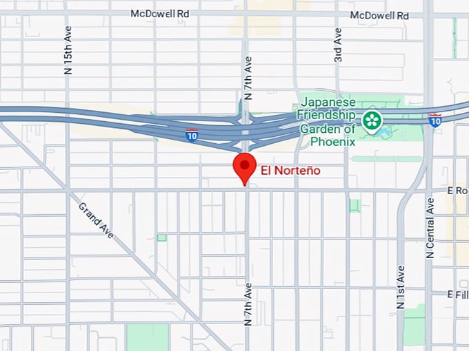 16. el norteño map