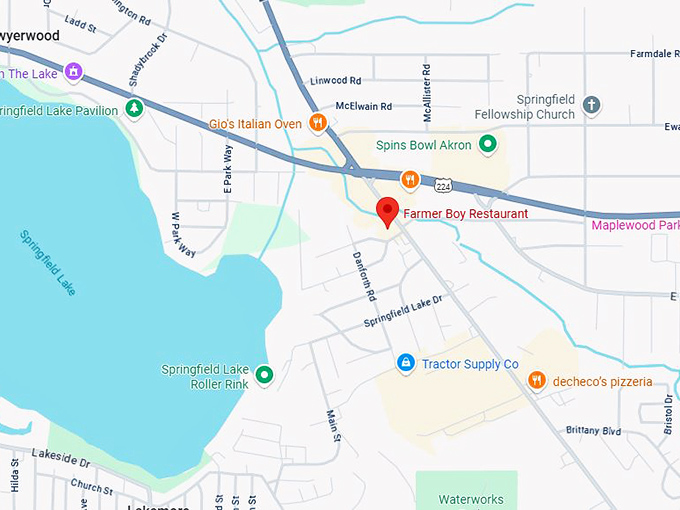 farmer boy restaurant (1324 canton rd) map