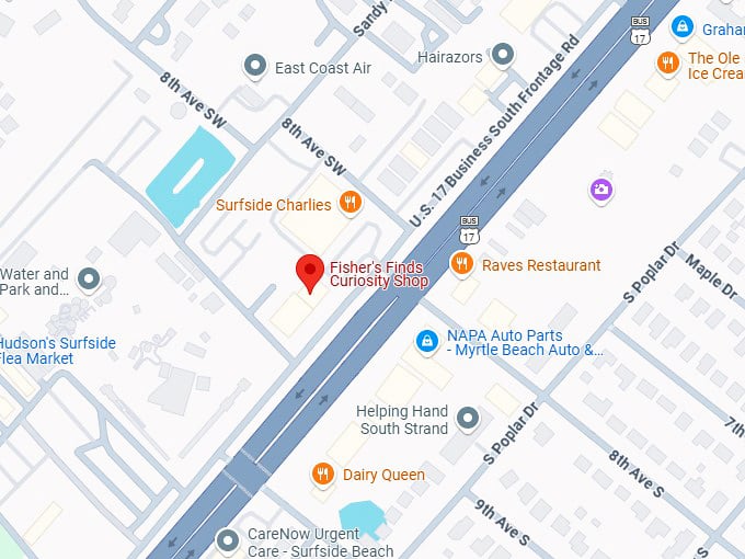16. fisher's finds curiosity shop map