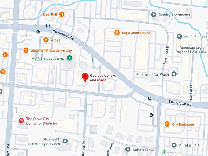 16. georges coneys and gyros map
