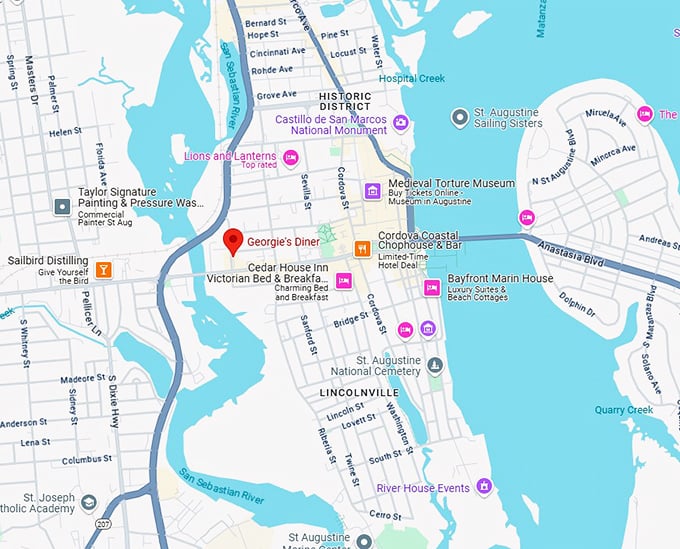 16. georgie's diner map