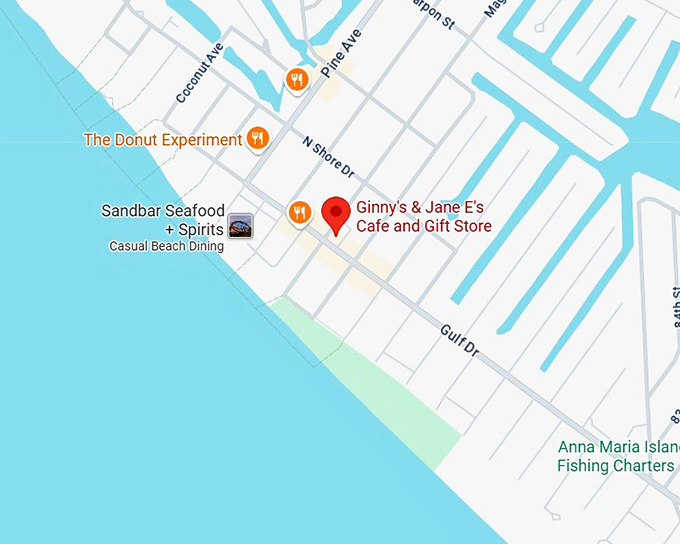 16. ginny’s & jane e’s café and gift store map