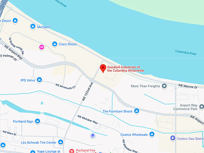 goodwill industries of the columbia willamette (5950 ne 122nd ave) map