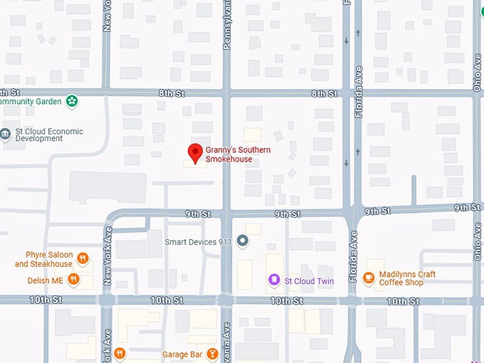 16. granny's southern smokehouse map
