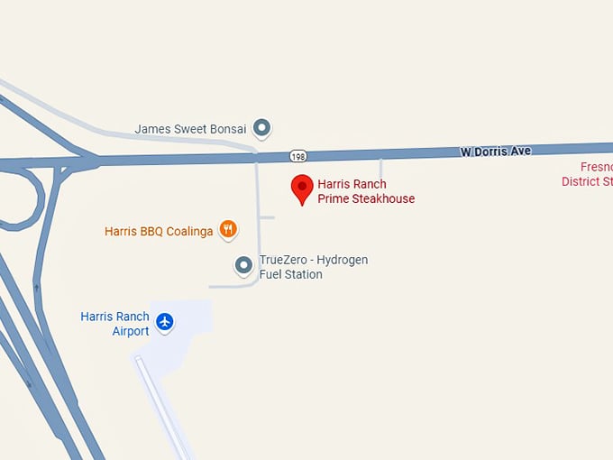 16. harris ranch prime steakhouse map