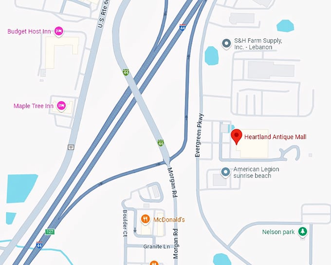 16. heartland antique mall map