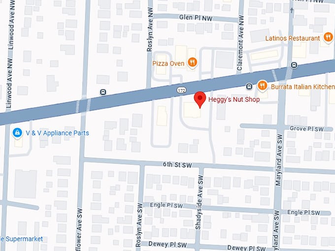 16. heggy's nut shop (tuscarawas st w) map