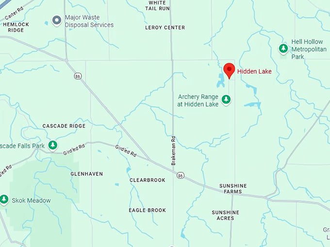 hidden lake map
