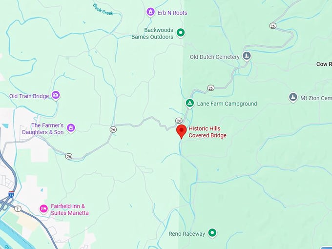 16. historic hills covered bridge map