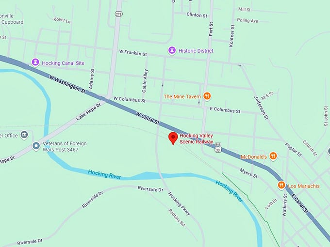 16. hocking valley scenic railway map