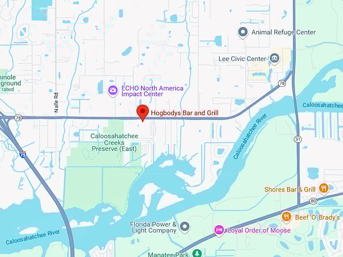 16. hogbody’s bar and grill map