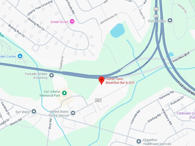 16. home town breakfast bar & grill map