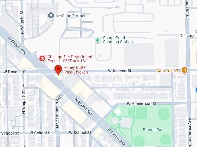 honey butter fried chicken map