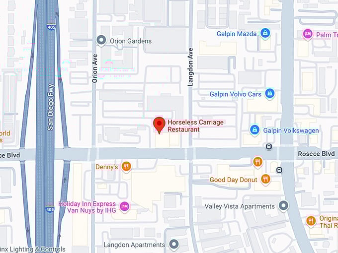 16. horseless carriage restaurant map