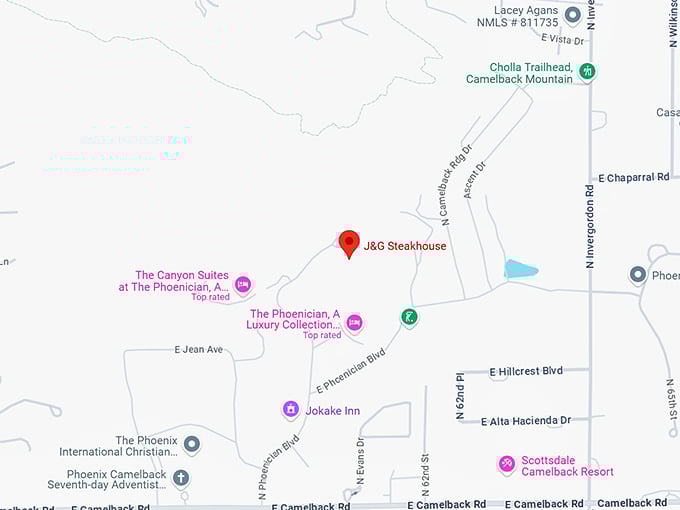 16. j & g steakhouse map