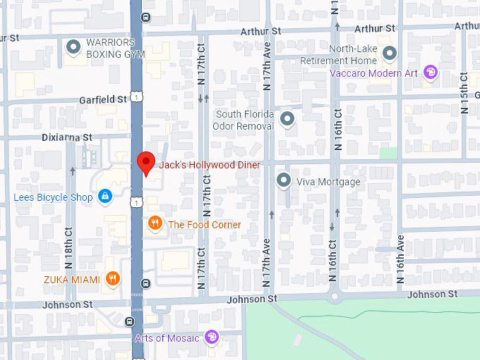 16. jack’s hollywood diner map