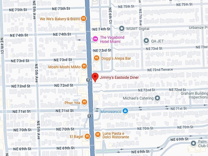16. jimmy’s eastside diner map
