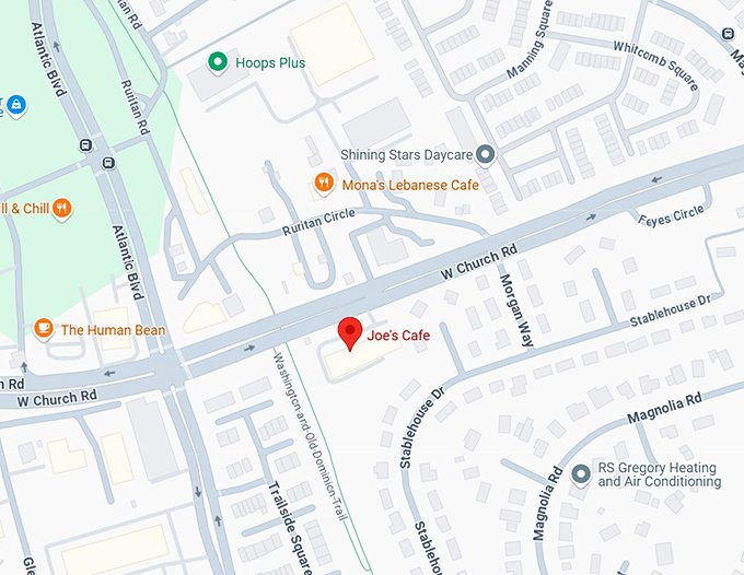 16. joe's cafe map