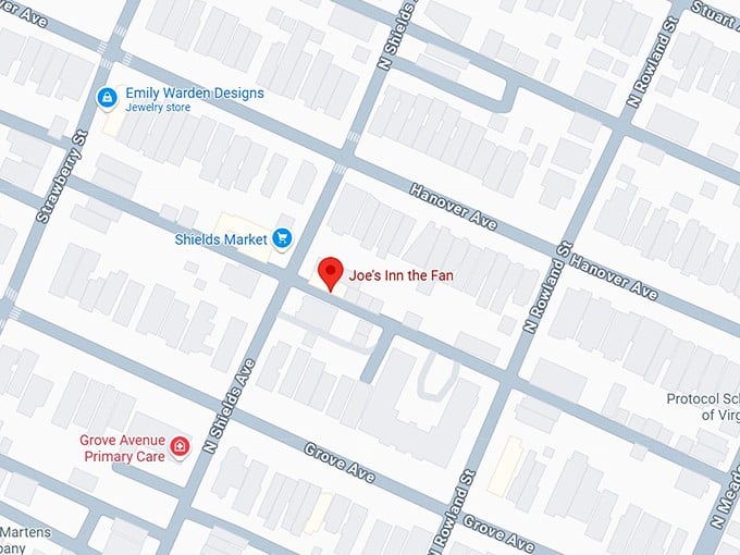 16. joe’s inn the fan map
