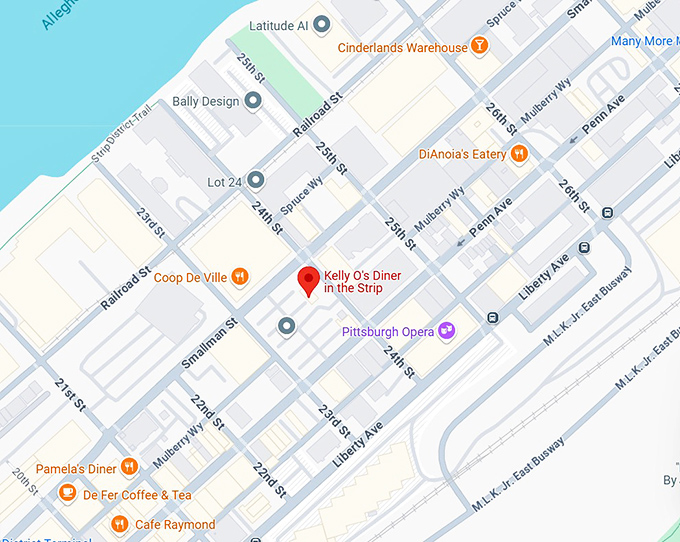 16. kelly o's diner in the strip map