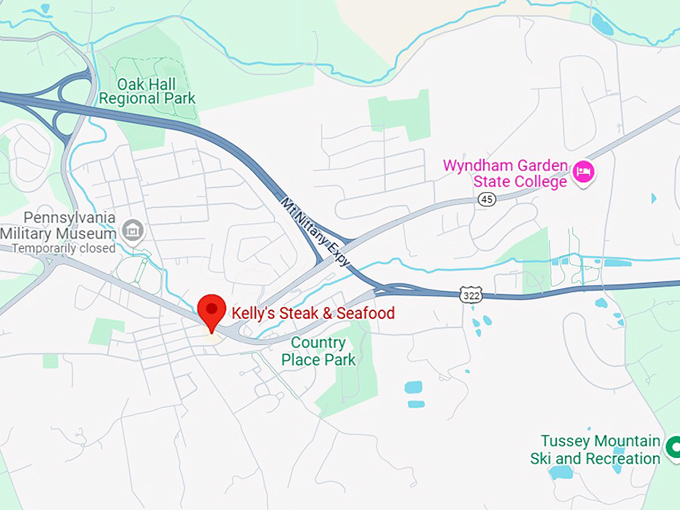 kelly's steak & seafood map