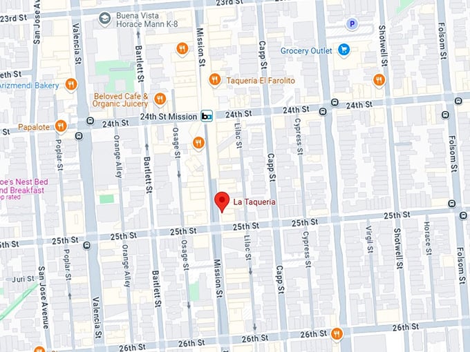 la taqueria map